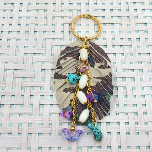 Hand Crafted | Accessories | Handmade Leather Camo Western Keychain Or ...